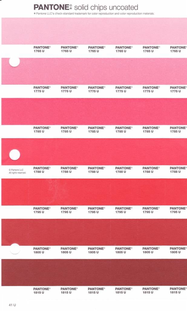 Pantone PMS Solid Chips vervangingspagina op uncoated papier 41U ... Pantone PMS Solid Chips vervangingspagina op uncoated papier 41U ...