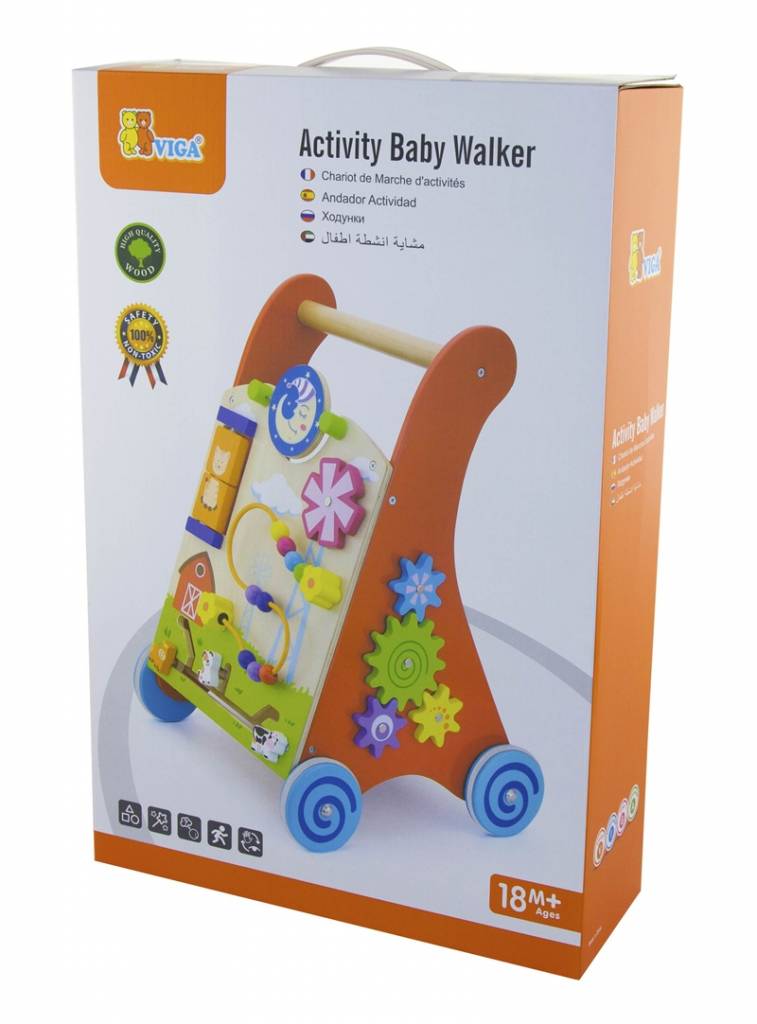 VigaToys Activity Baby Walker - Loopkar met activiteiten - Rood ...
