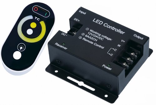Dimmer for color temperature adjustable LED Strip - With touch remote ...