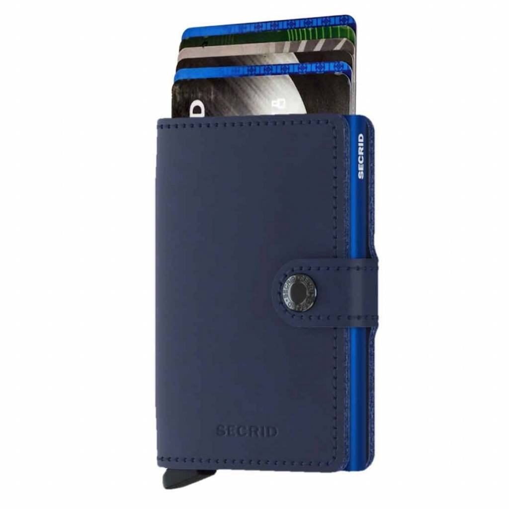 secrid mini wallet navy blue pasjeshouder - Cargotravelshop.nl