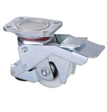 Foot operated Levelling fixed caster with 80x40mm nylon wheel, load ...