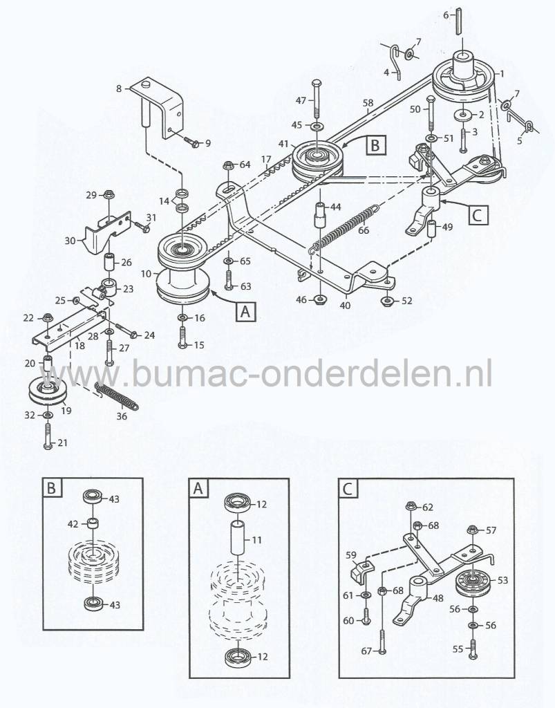 V snaar Rijaandrijving Stiga Villa, Villa Master, President, Comfort ...