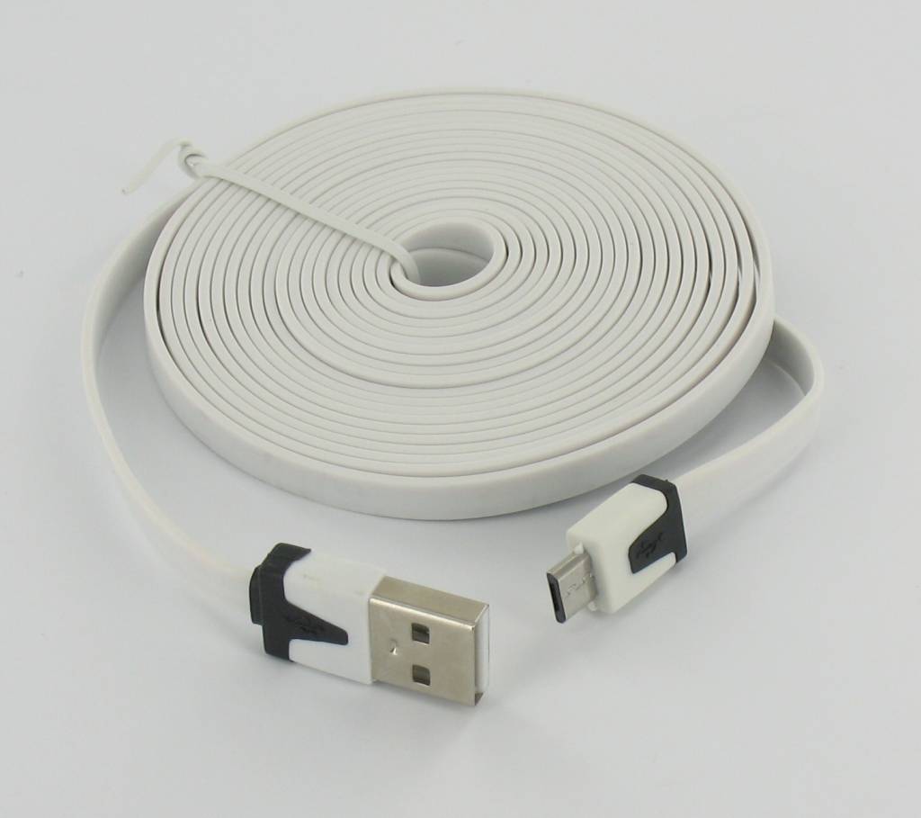 Micro USB Data & Charging Cable 3 meter Ultra Thin - Groothandel-XL