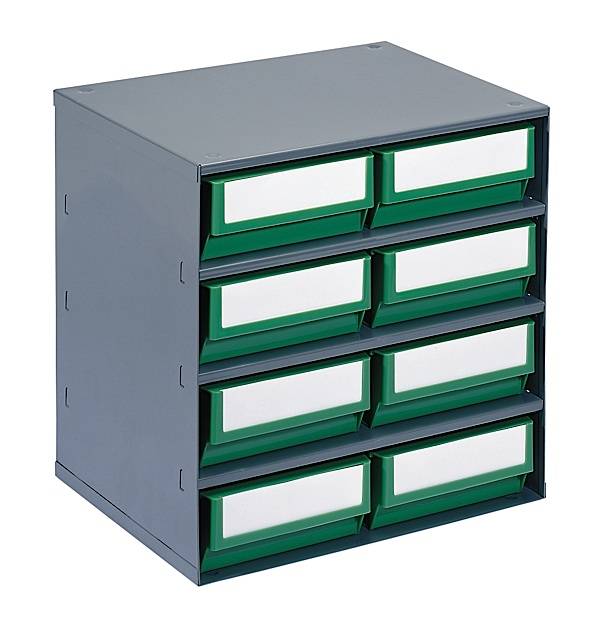 Blocs-tiroirs 376x300x400 avec 8 bacs de rangement | - Genteso