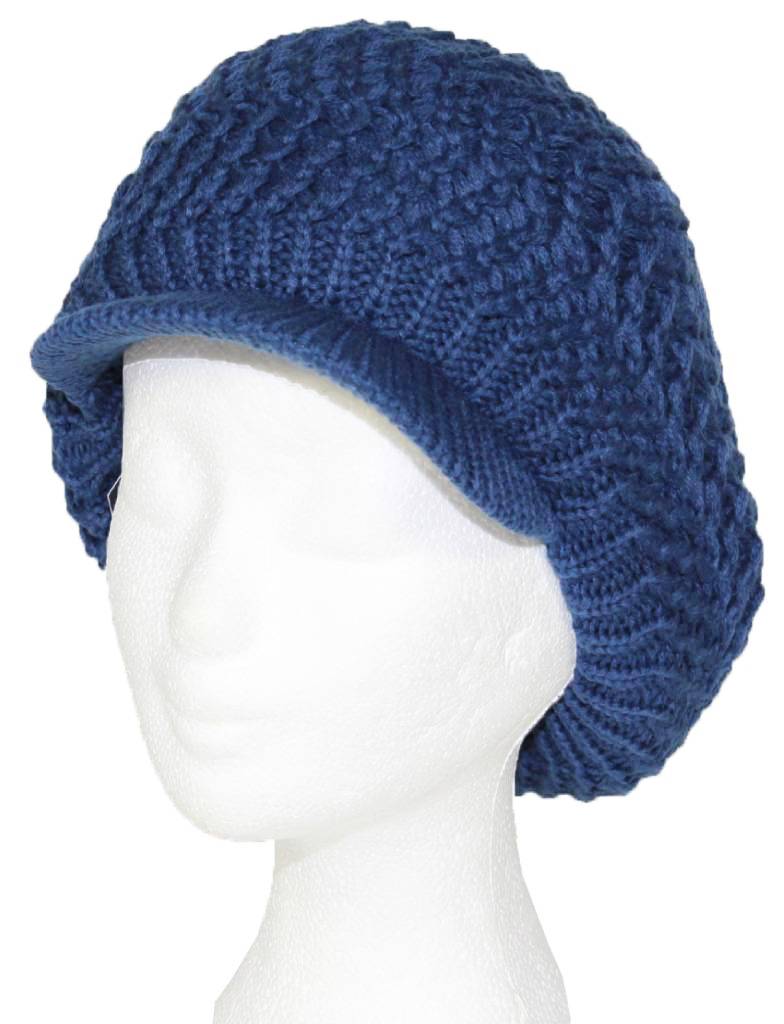 Dames Muts gebreid met klep verschillende kleuren - Megatip.be