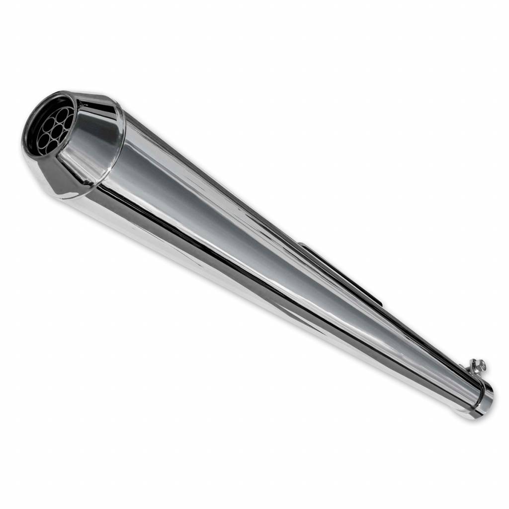 Emgo Chrome Universal Dunstall Replica Silencer - CafeRacerWebshop.com