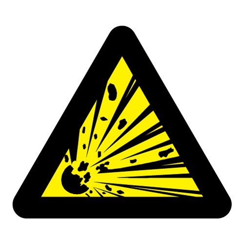 sticker gevaar explosieve stoffen - Stickerpoint