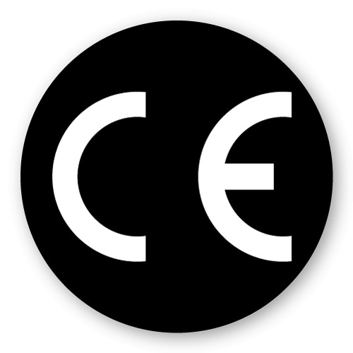sticker CE rond zwart - Stickerpoint