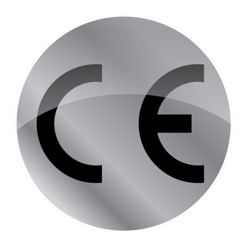 sticker CE metallic zilver - Stickerpoint