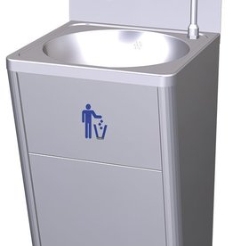 Mobiele wasbak met ingebouwde watertank - inox-rvs.com - INOX-RVS.COM