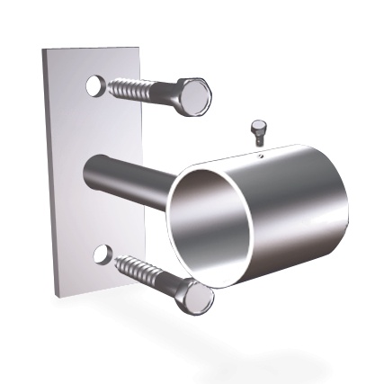 Support for pipe wall mounting - INOX RVS FOR FOOD INDUSTRY
