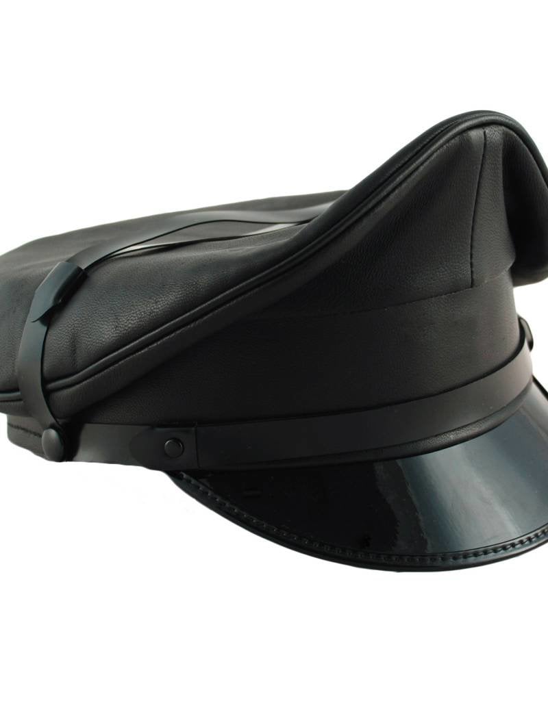 Leather Military Cap, Black Trim - RoB Amsterdam