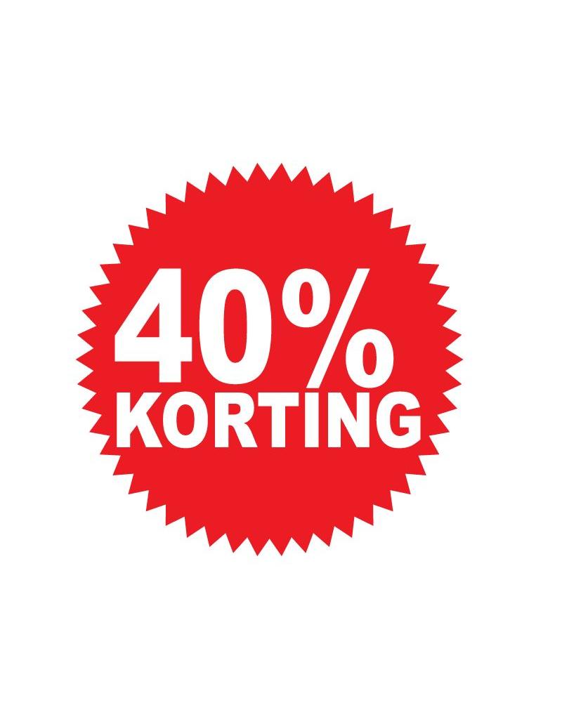Ronde 40% korting Sticker - Dr.Sticker