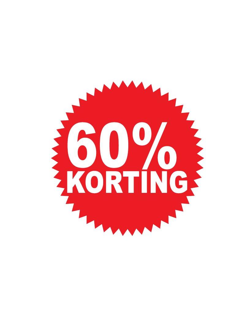 Ronde 60% korting Sticker - Dr.Sticker