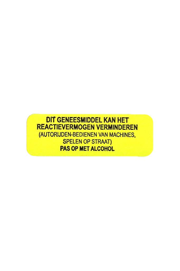 strooketiket, strooketiket reactievermogen, apotheek ...
