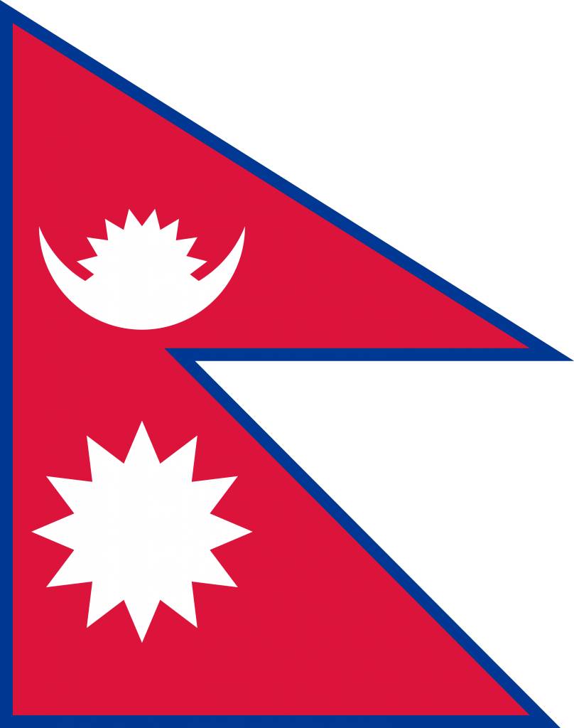 Nepal Flag Coloring Country Flags