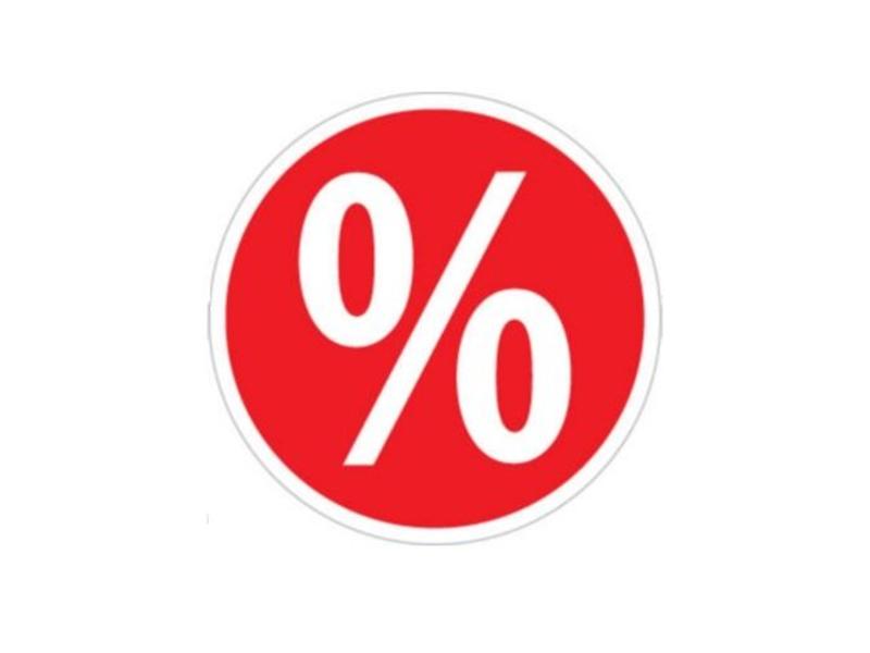 Sticker procentteken rond - Shopdepot